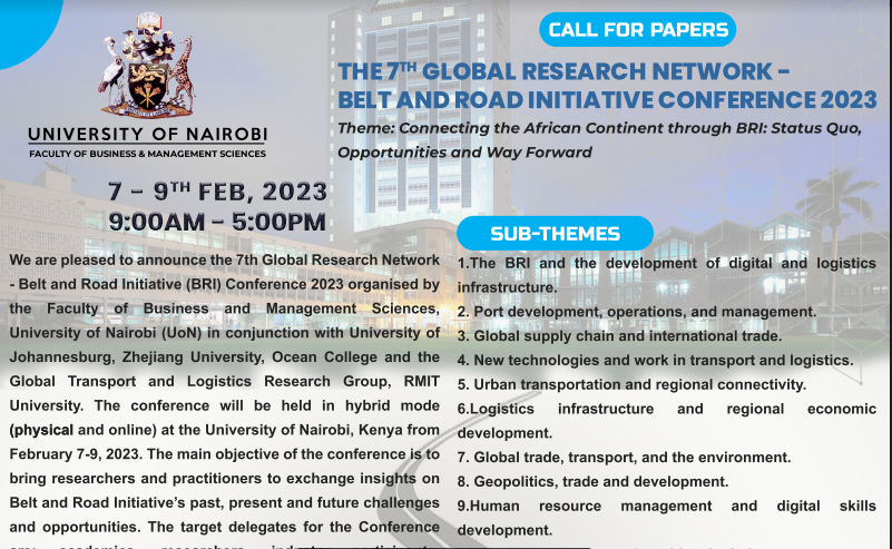 7th Global Research Network - Belt and Road Initiative (BRI) Conference 2023 | Department of ...